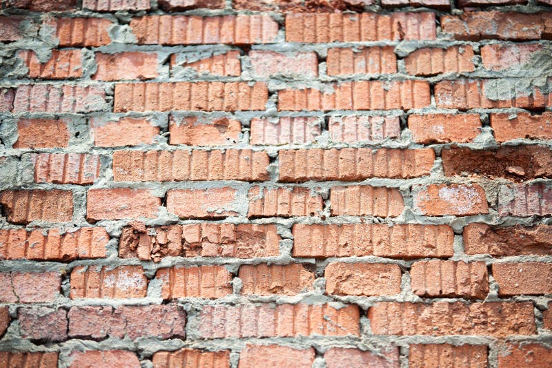 Brick Wall Background in Sunny Weather Stock Photo - Image of concrete ...