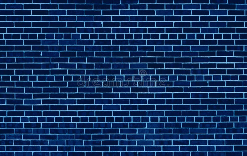 Brick Wall Background Texture with Monotone Blue Color Stock Image ...