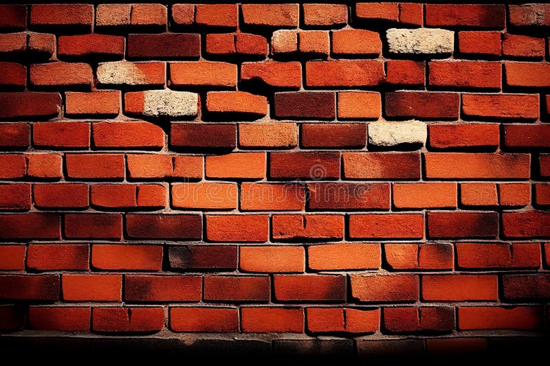 Brick Wall Background Texture Red Brick. AI Generated Stock Illustration - Illustration of ...