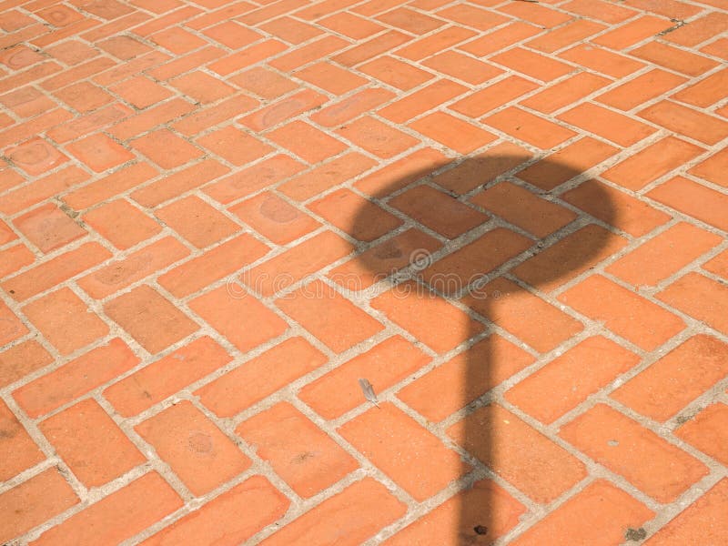 Brick Wall Background Textured with Shadow of Traffic Sign Stock Image ...