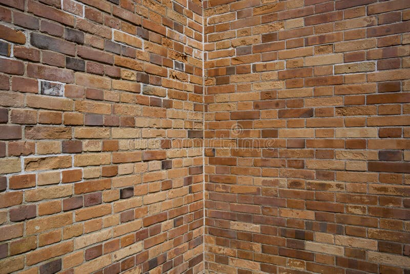 Brick Wall Background with Wide Angle Stock Photo - Image of ordinary ...
