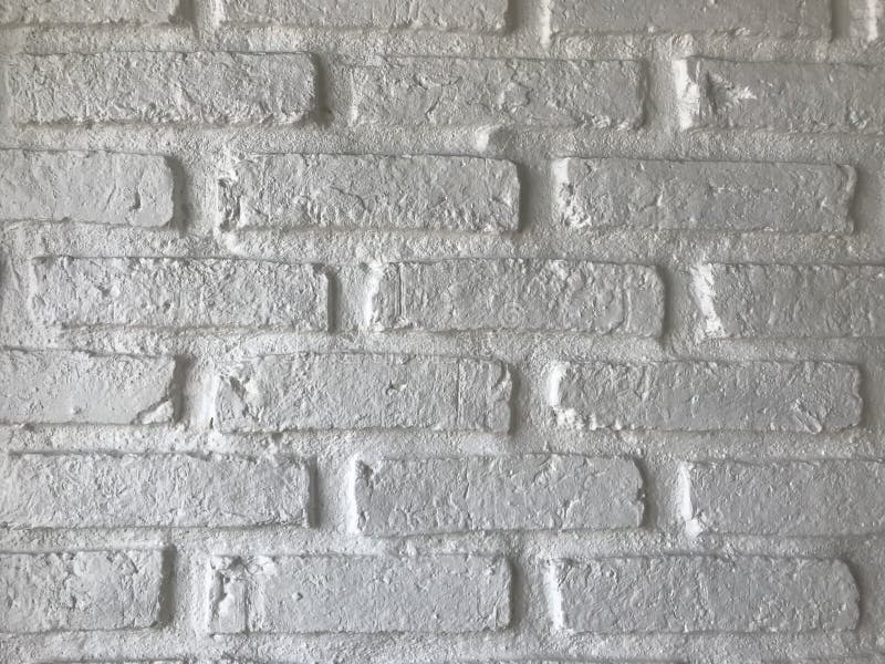 The Brick Wall is Beautifully Painted White in Full Frame Shot Stock ...
