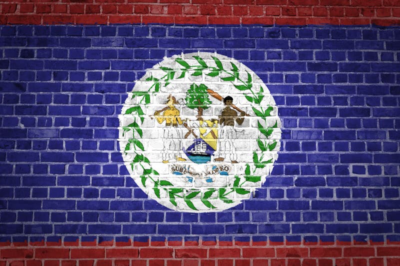 Brick Wall Belize stock illustration. Illustration of emblem - 259042571
