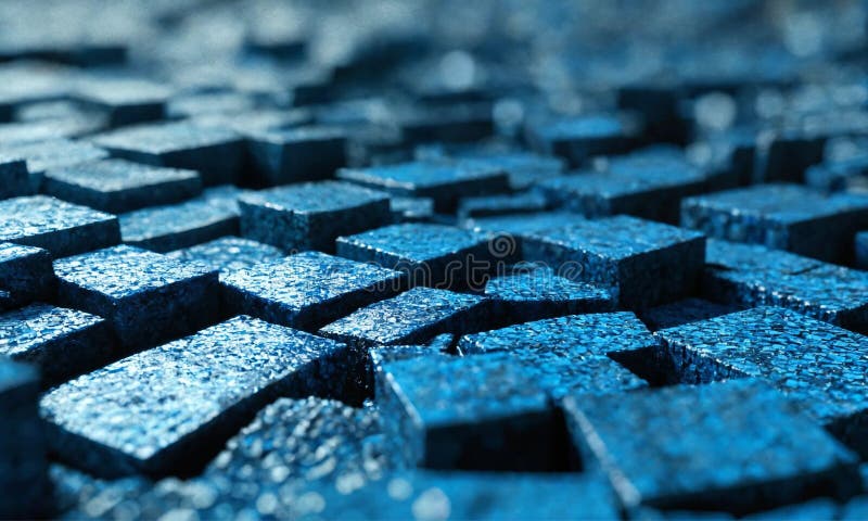 Brick Wall with Blue Sky. Wall with Stone Textures of Blue Squares ...