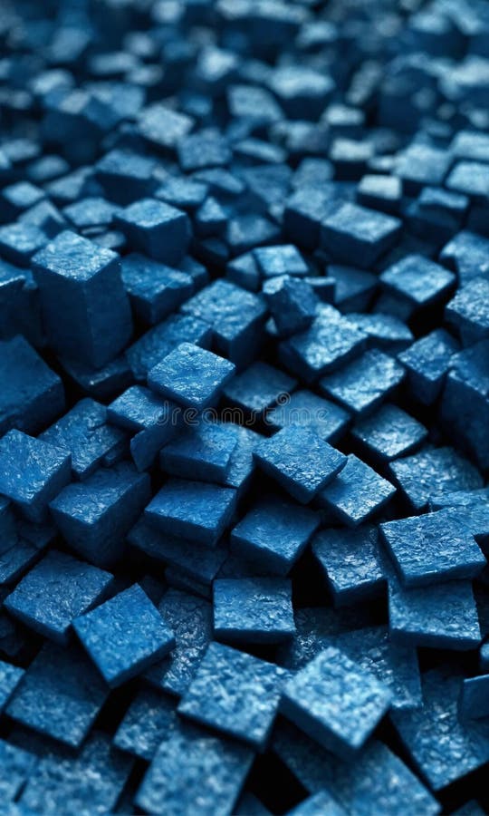 Brick Wall with Blue Sky. Wall with Stone Textures of Blue Squares ...