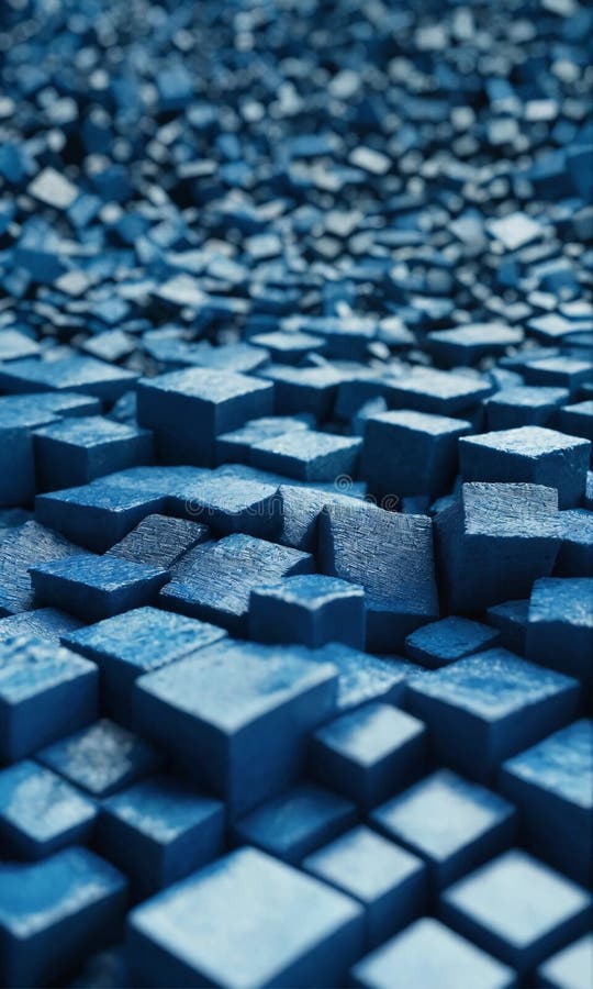 Brick Wall with Blue Sky. Wall with Stone Textures of Blue Squares ...