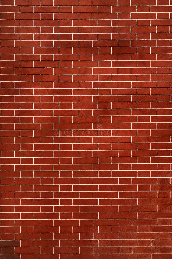 Bright Red Brick Wall