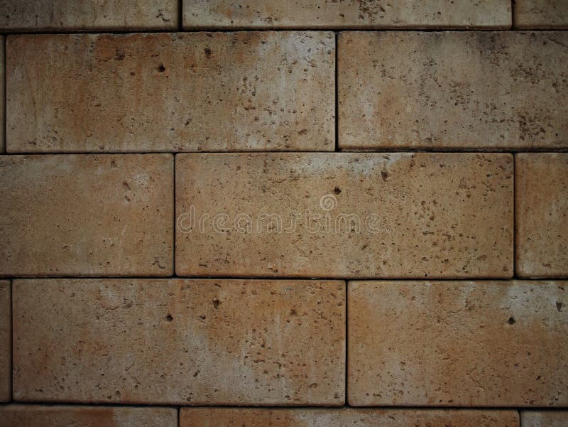 A Brick Wall with a Brown Color. Seamless Tan Brick Wall Texture Stock ...