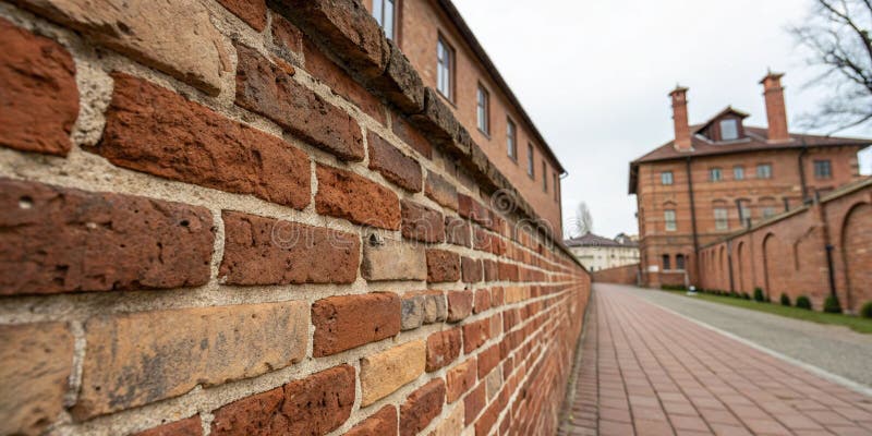 Brick wall of a building stock illustration. Illustration of ...