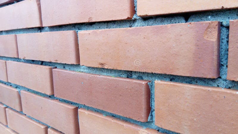 Red Ceramic Bricks at the Construction Site. Keramoblock. Hollow Brick ...