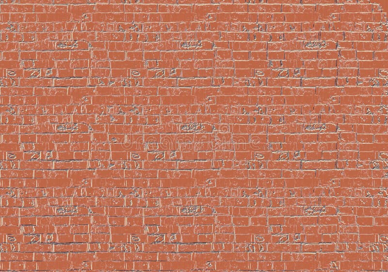 Brick Wall and Chalk, Brick Pattern Stock Illustration - Illustration ...