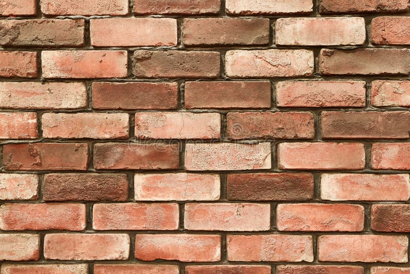 Brick Wall Closeup stock photo. Image of clay, grungy - 129588992