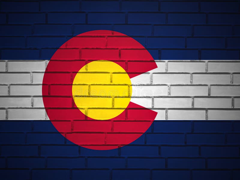 Brick Wall Colorado State Flag Stock Illustration - Illustration of ...