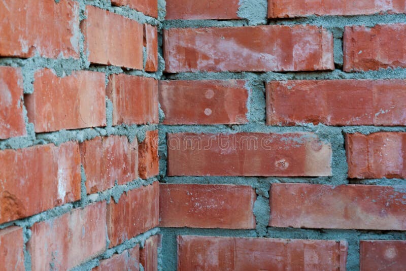 Brick wall corner stock image. Image of crack, pattern - 21629839
