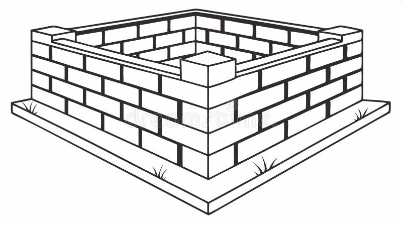 Brick Wall Corner, Architectural Detail for Construction and Design ...