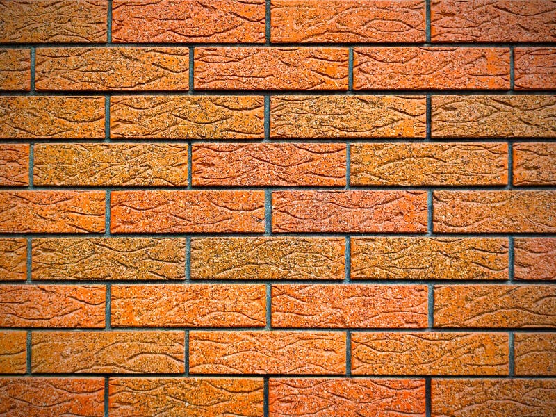 Brick Wall with Corrugated Brick Close Up Stock Image - Image of ...