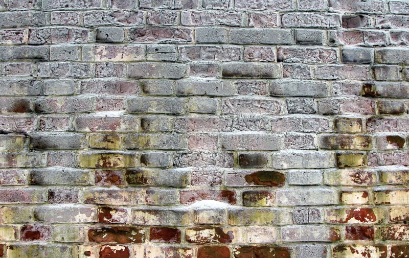 Brick Wall Covered with Frost Stock Photo - Image of russian, nature ...