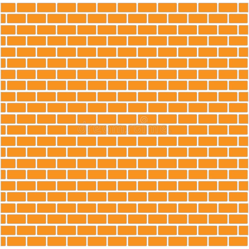 Brick Wall, Seamless Square Texture, Tile Ready Stock Illustration ...