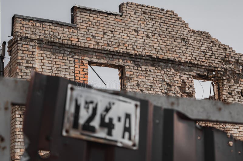 A Brick Wall from a Destroyed House Editorial Image - Image of genocide ...