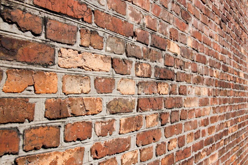 Brick Wall in a Diagonal Term. Stock Photo - Image of objects, exterior ...