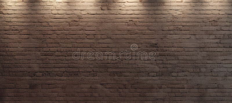 Brick Wall with Dim Lights Background, Studio Stock Illustration ...