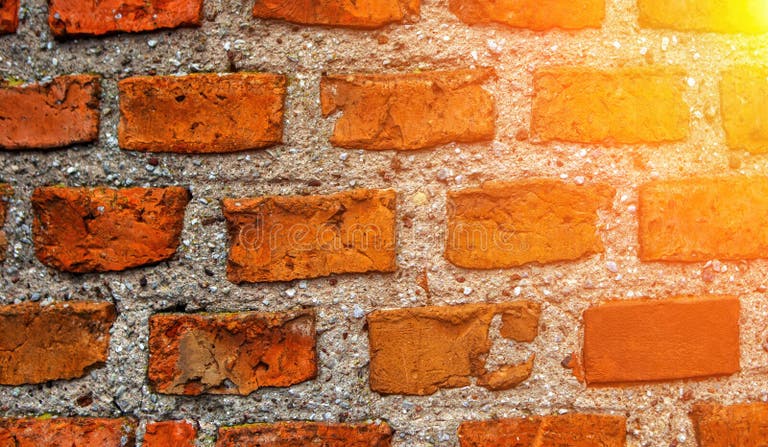 Brick Wall Display Showcasing Rustic Texture and Unique Patterns in an ...