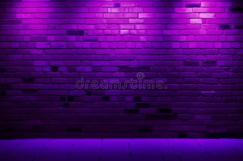 Brick Wall in Electric Purple Neon Colors Stock Illustration ...