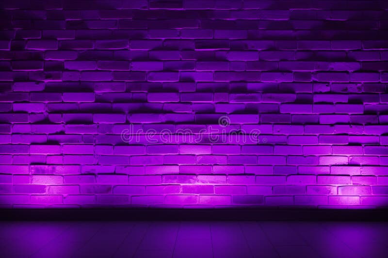 Brick Wall in Electric Purple Neon Colors Stock Illustration ...
