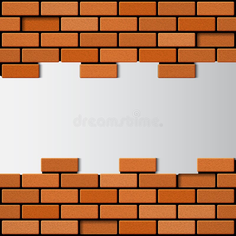 Border of Bricks stock illustration. Illustration of construction - 3532948