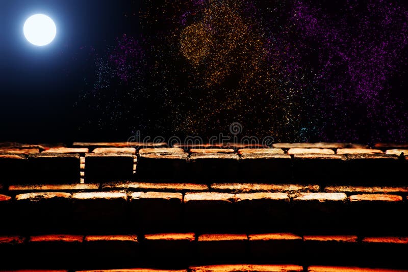 Cosmic Brick Wall Texture, Brick Surface for Background. Stock Image ...