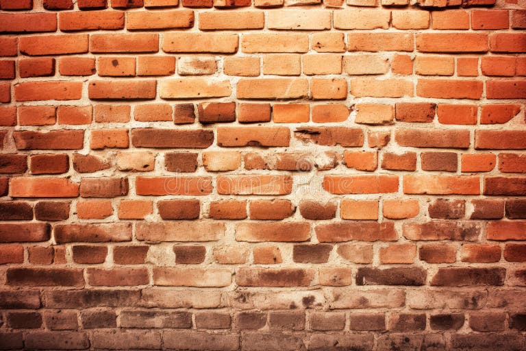 Brick Wall with a Few Missing Bricks. Stock Image - Image of pattern ...