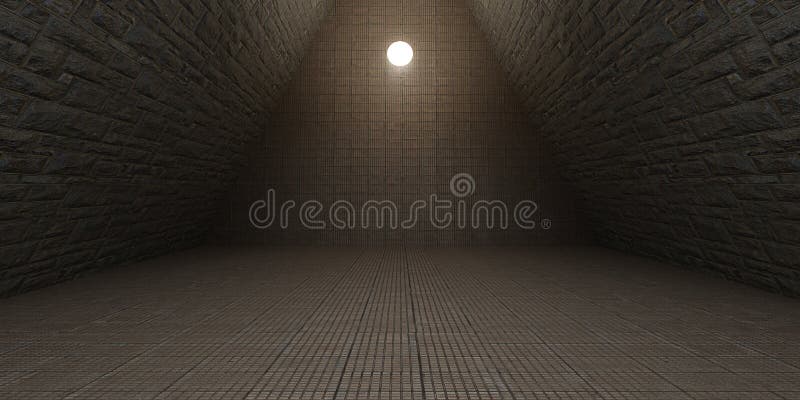 Brick Wall and Brick Floor Background Empty Scene with Lights at Night ...