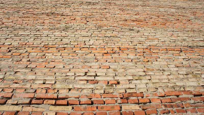 Brick Wall in the Form of a Horizontal Perspective. Brick Wall Texture ...