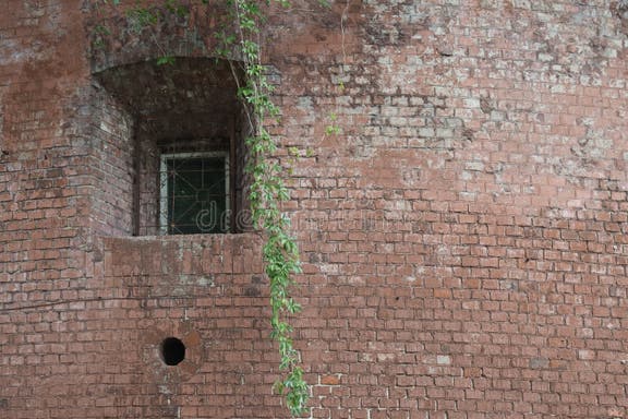 Brick wall of the fort stock image. Image of brick, fort - 275077243