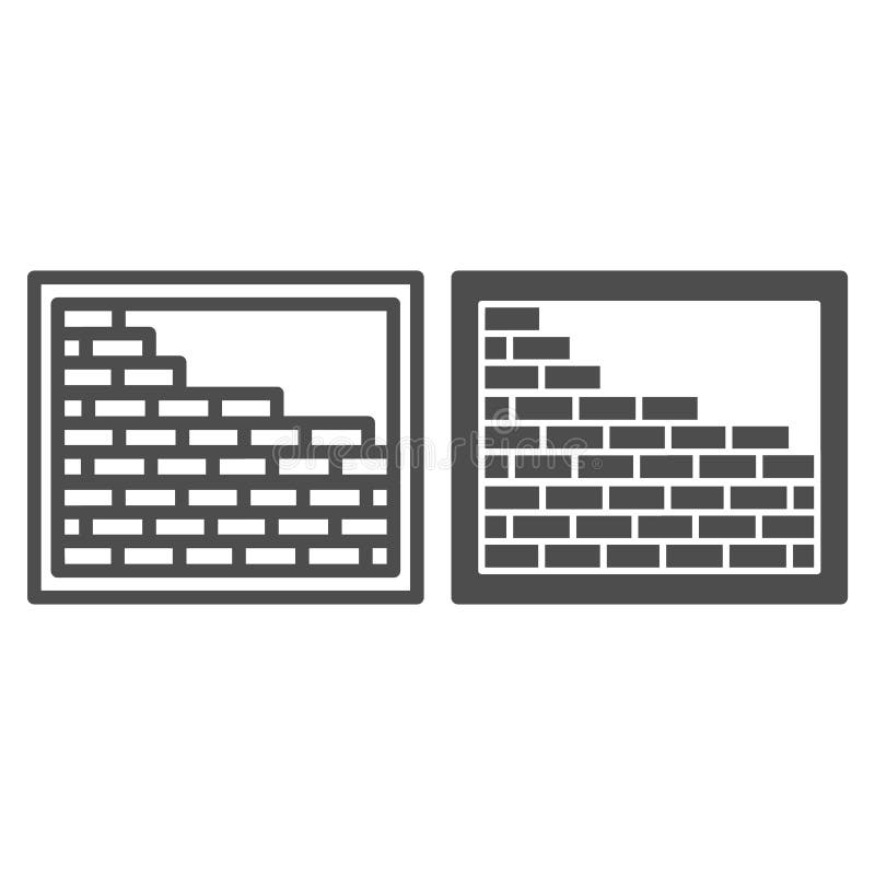 Block Line Icon. Cube Vector Illustration Isolated on White. Box ...