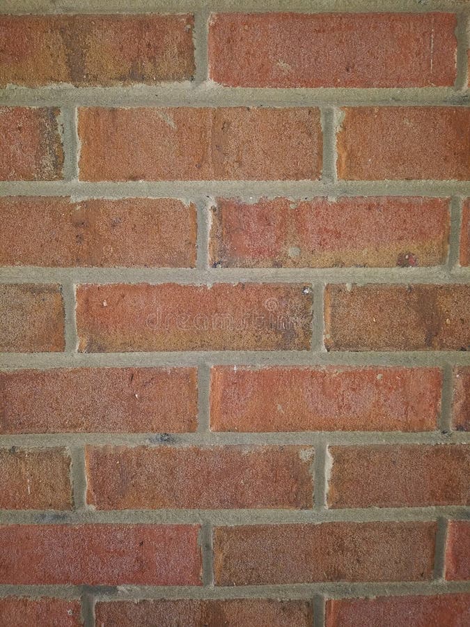 Brick Wall Front View Solid Stock Image - Image of flooring, wood ...