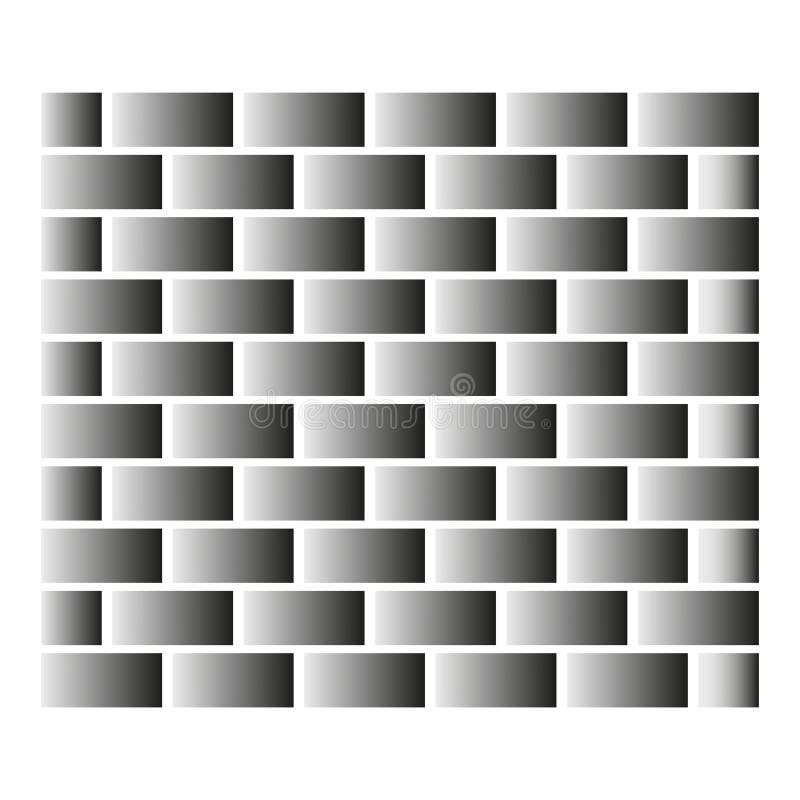 Brick Wall Gradient. Gray Scale Bricks. Smooth Shading Texture. Vector ...