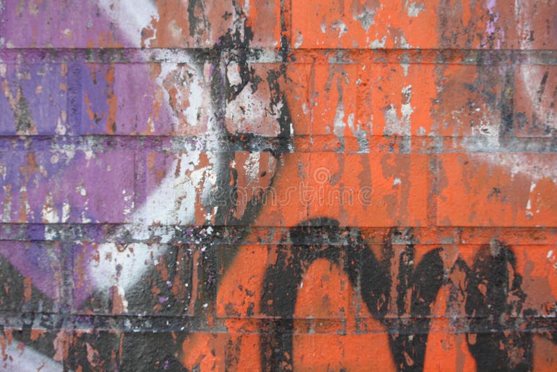 Brick wall with graffiti stock image. Image of block - 86533791