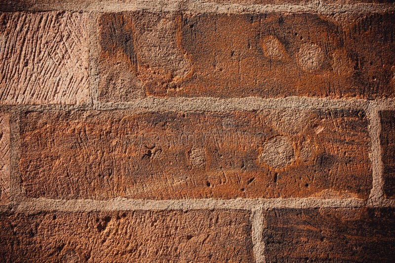 Brick Wall of a Historic Building in Germany. Stone Natural Texture ...