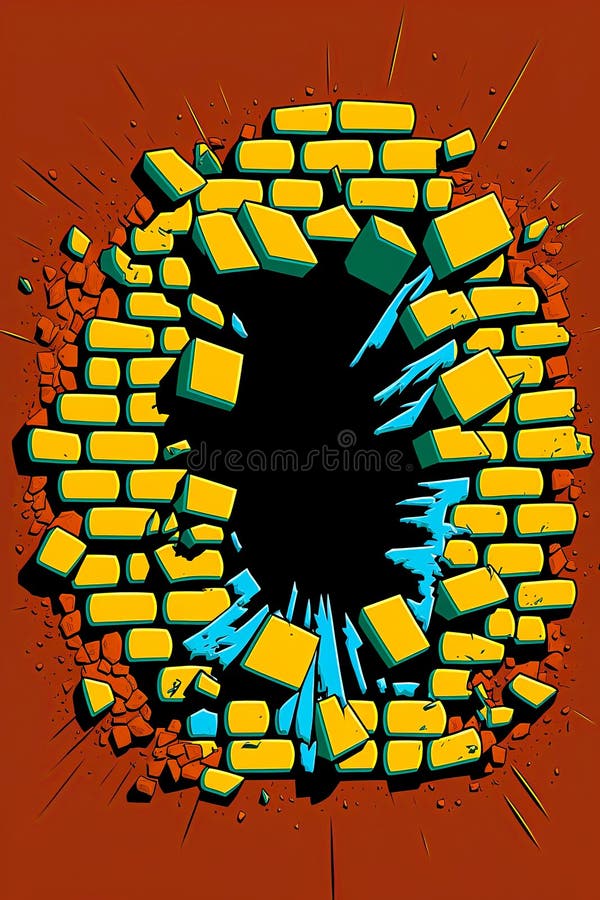 Brick Cartoon Broken Stock Illustrations – 571 Brick Cartoon Broken ...