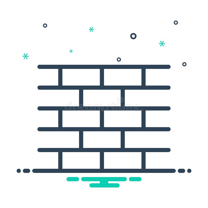 Mix Icon for Brick Wall, Brick and Snag Stock Vector - Illustration of ...