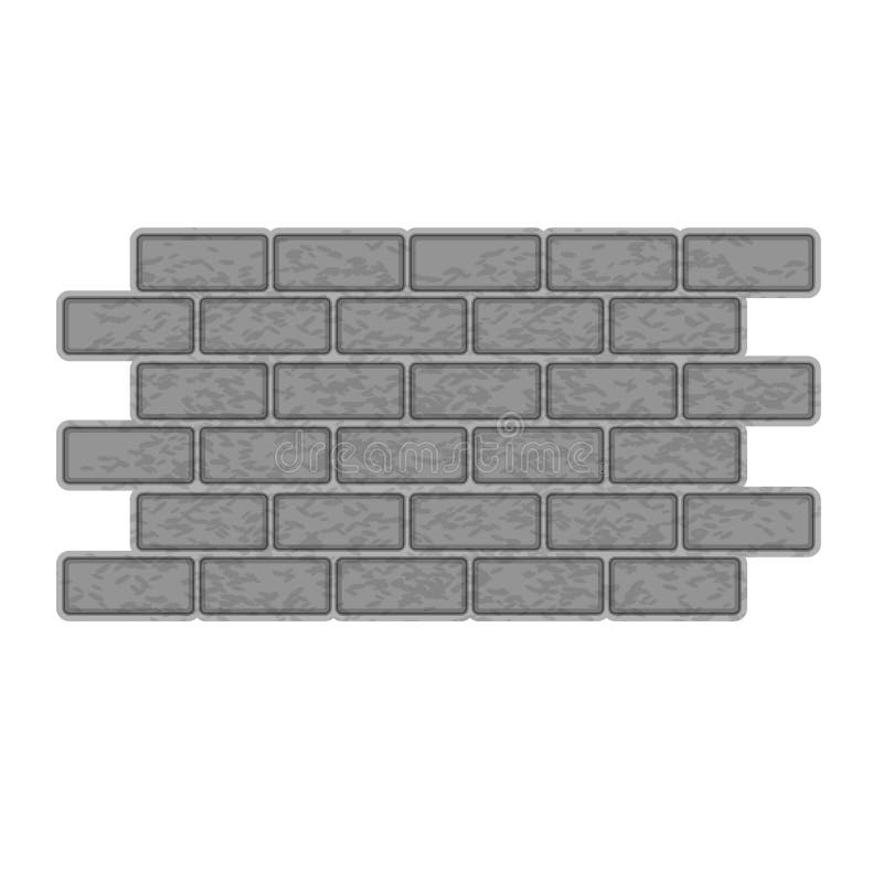Gray Brick Icon, Cartoon Style Stock Vector - Illustration of cartoon ...