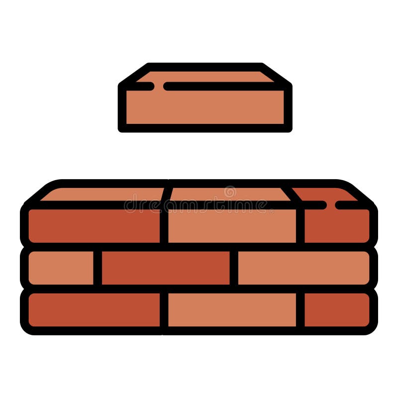 Brick Wall Icon, Isometric Style Stock Vector - Illustration of ...
