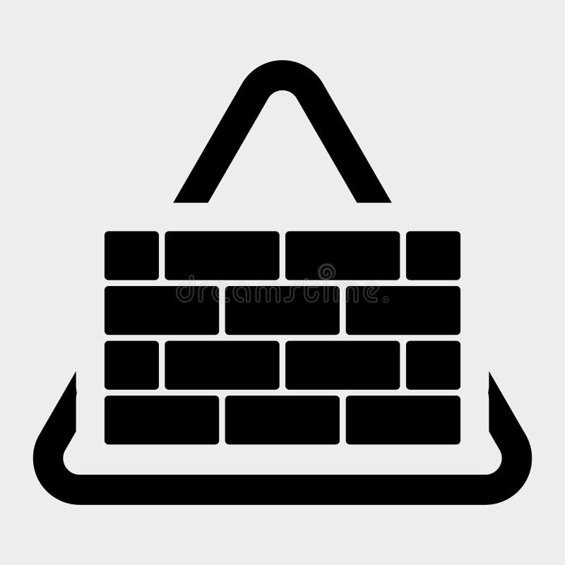 Brick Wall Icon Symbol Sign Isolate on White Background,Vector ...