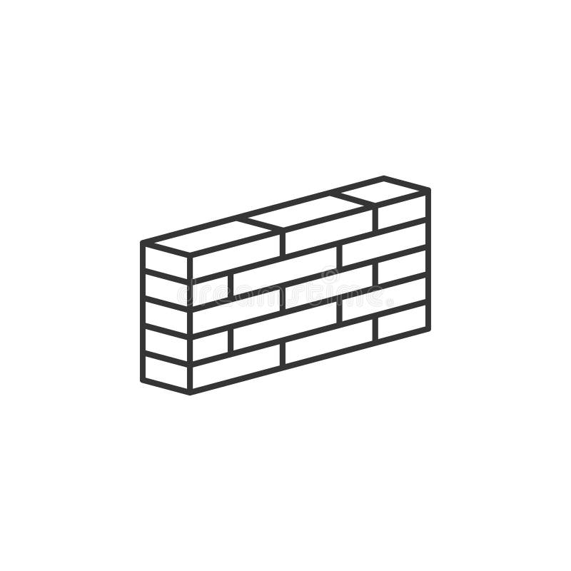 Brick Wall Icon Vector Illustration Stock Vector - Illustration of ...