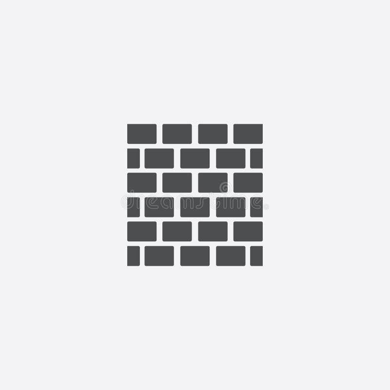 Brick wall icon stock vector. Illustration of square - 262871284