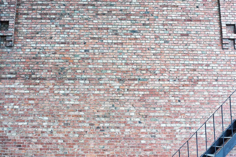Brick Wall of a Large Residential Building Stock Photo - Image of ...