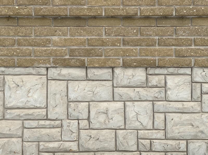 Brick Wall, Large and Small Masonry, Large and Small Bricks, Beige ...