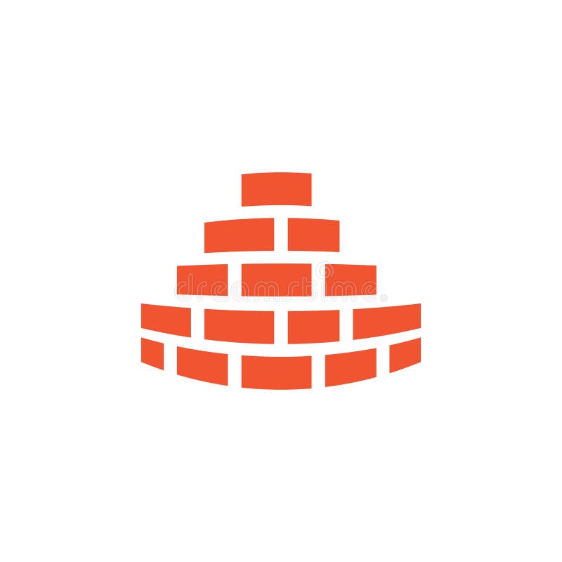 Brick wall logo vector stock vector. Illustration of construction ...