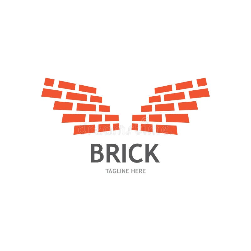 Brick wall logo vector stock vector. Illustration of architecture ...